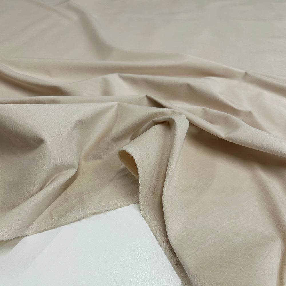 Tissu Velours Stretch Lisse, Coton - Creme, Avorio – Torretto Tessuti